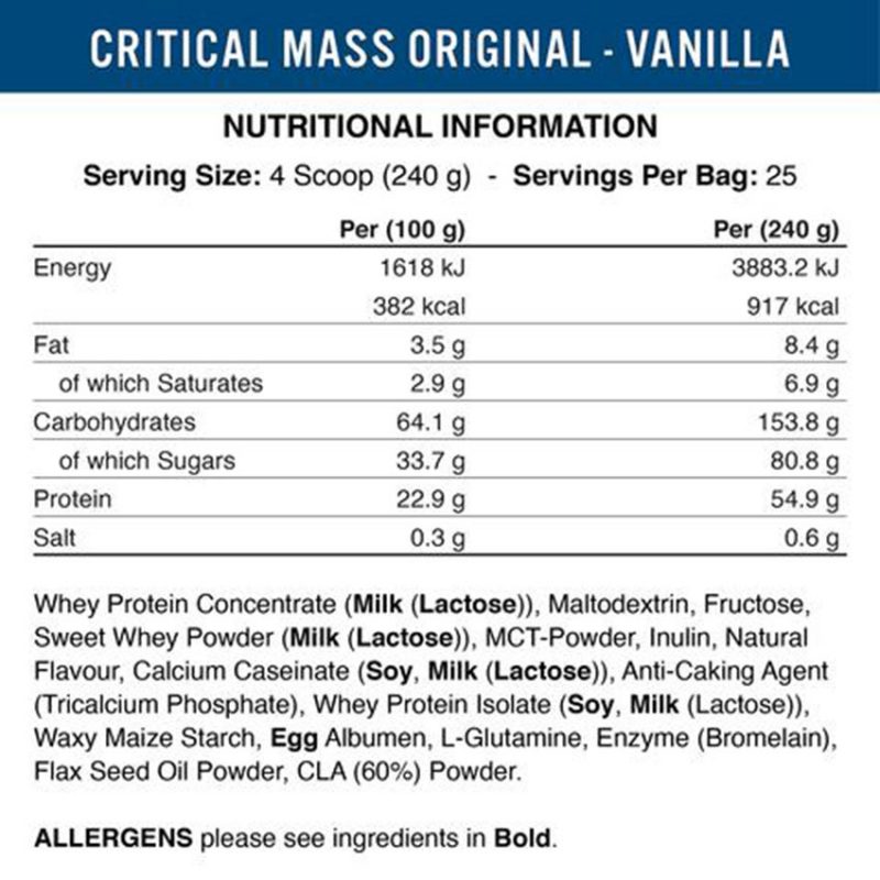Applied Nutrition Critical Mass Original 6kg - Tăng cân tăng cơ nạc