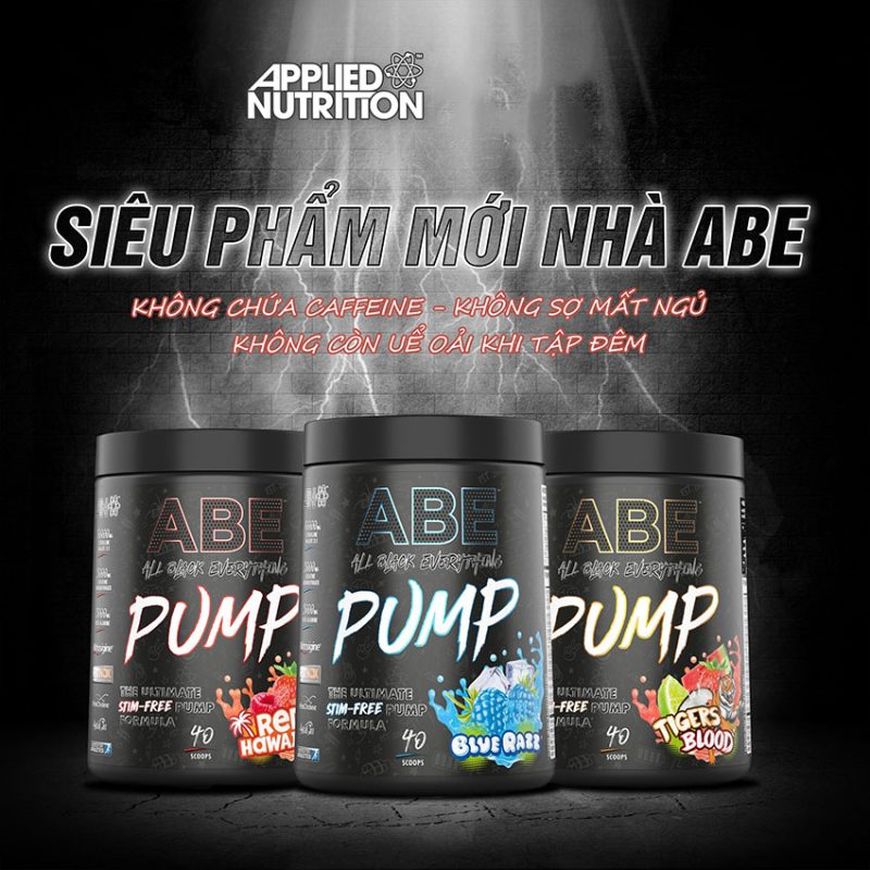 Applied Applied ABE Pump Stim Free 40 Servings - Pre Workout không Caffeine